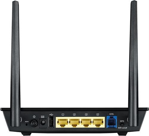 ASUS DSL-N14U trådlös router med inbyggt ADSL2+ modem, 300Mbps, 4-port.