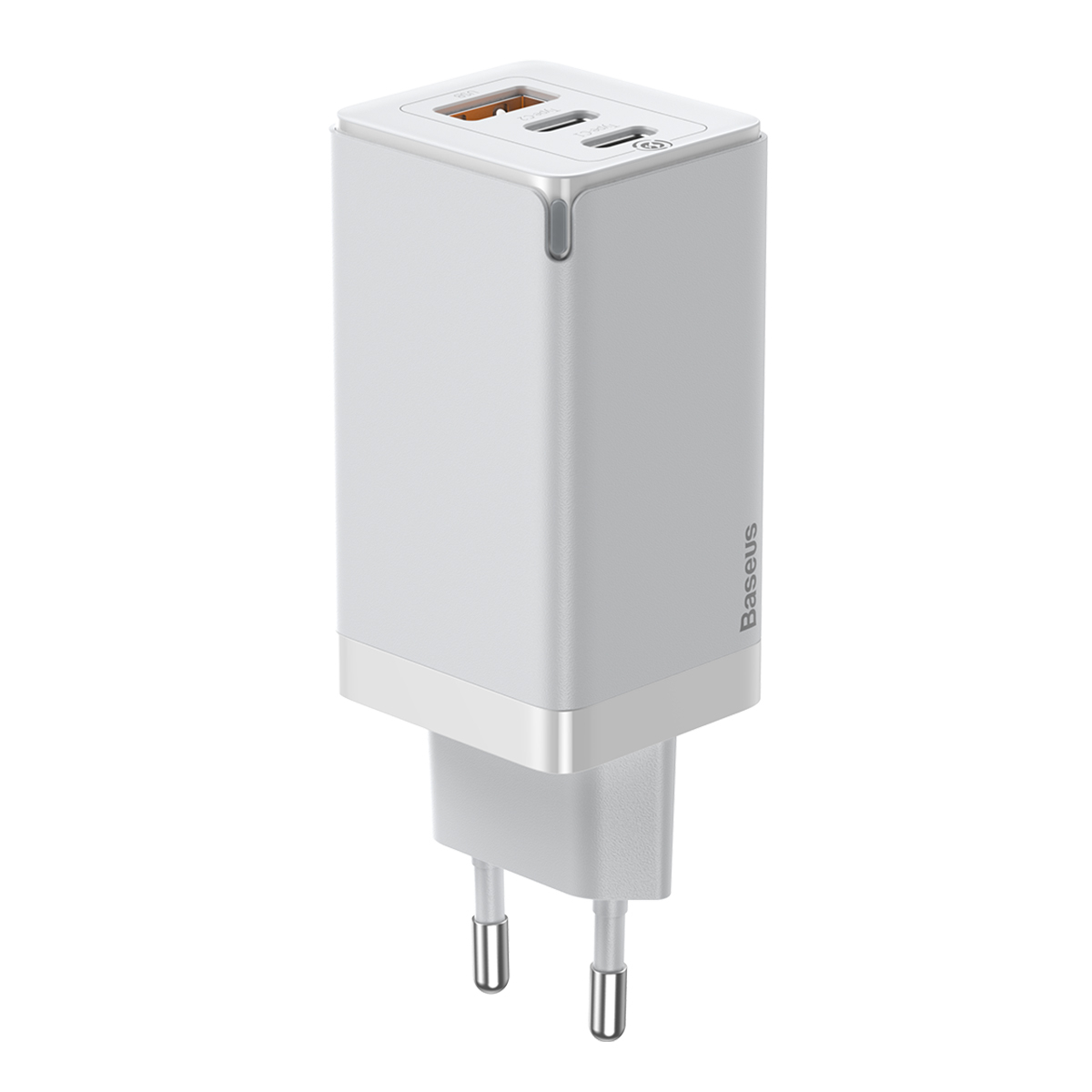 Baseus GaN2 Pro Väggladdare med 2xUSBC+USB, 65W, EU, vit