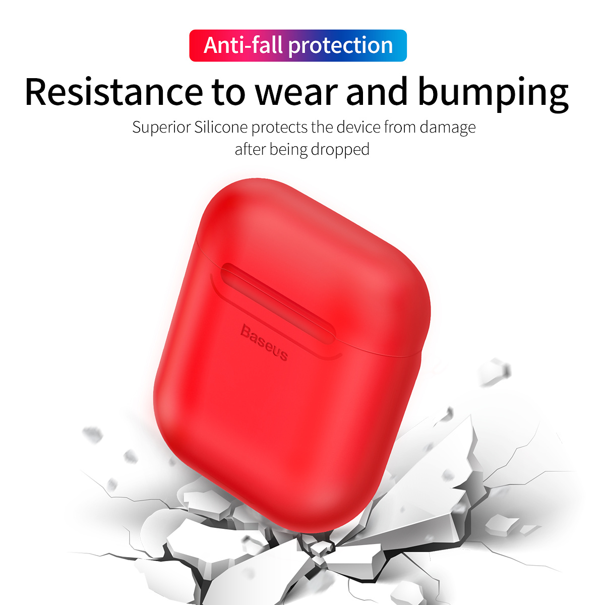 Baseus trådlöst laddningsfodral till AirPods, röd