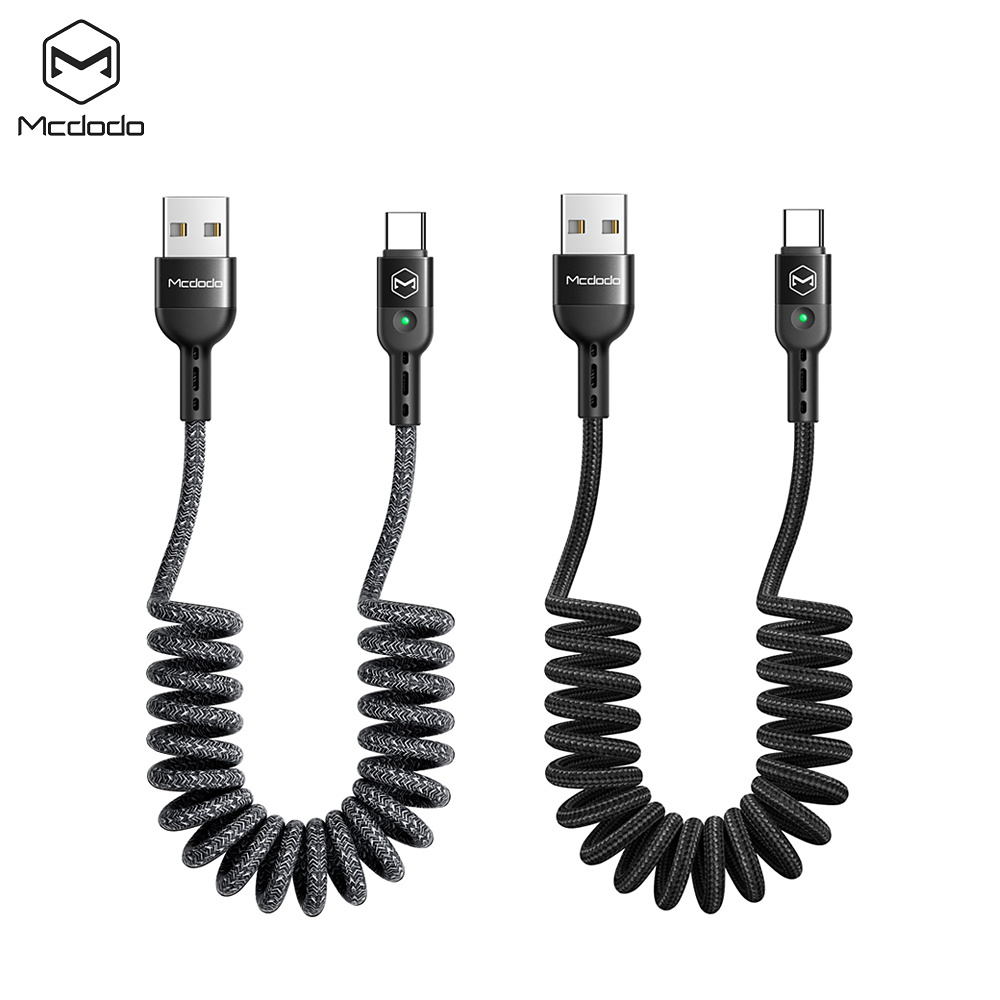 McDodo CA-6421 Flexibel USB-C kabel med QC4.0, LED, 1.8m, grå