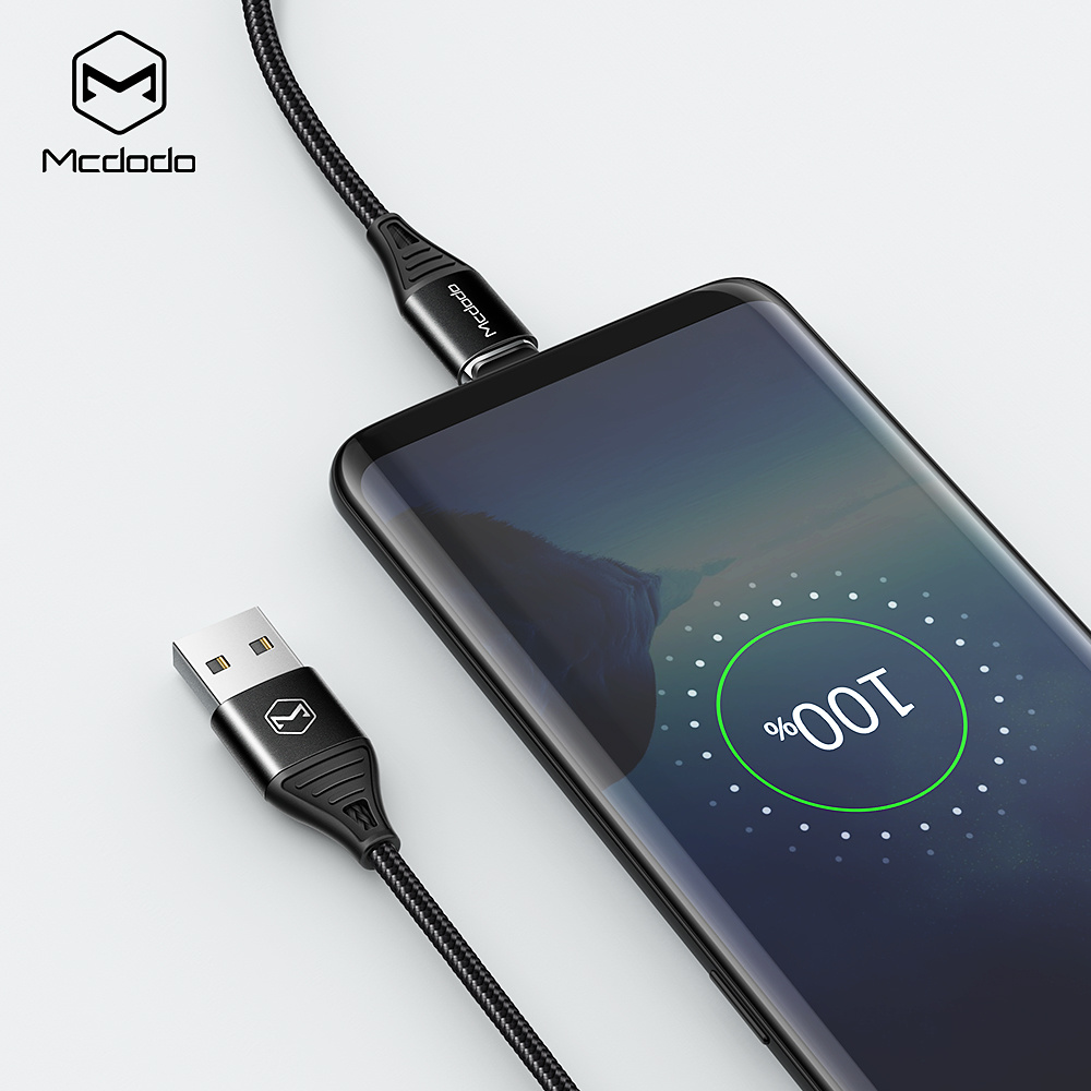 McDodo CA-6520 Magnetisk MicroUSB kabel, QC4.0, 3A, 1.2m, svart