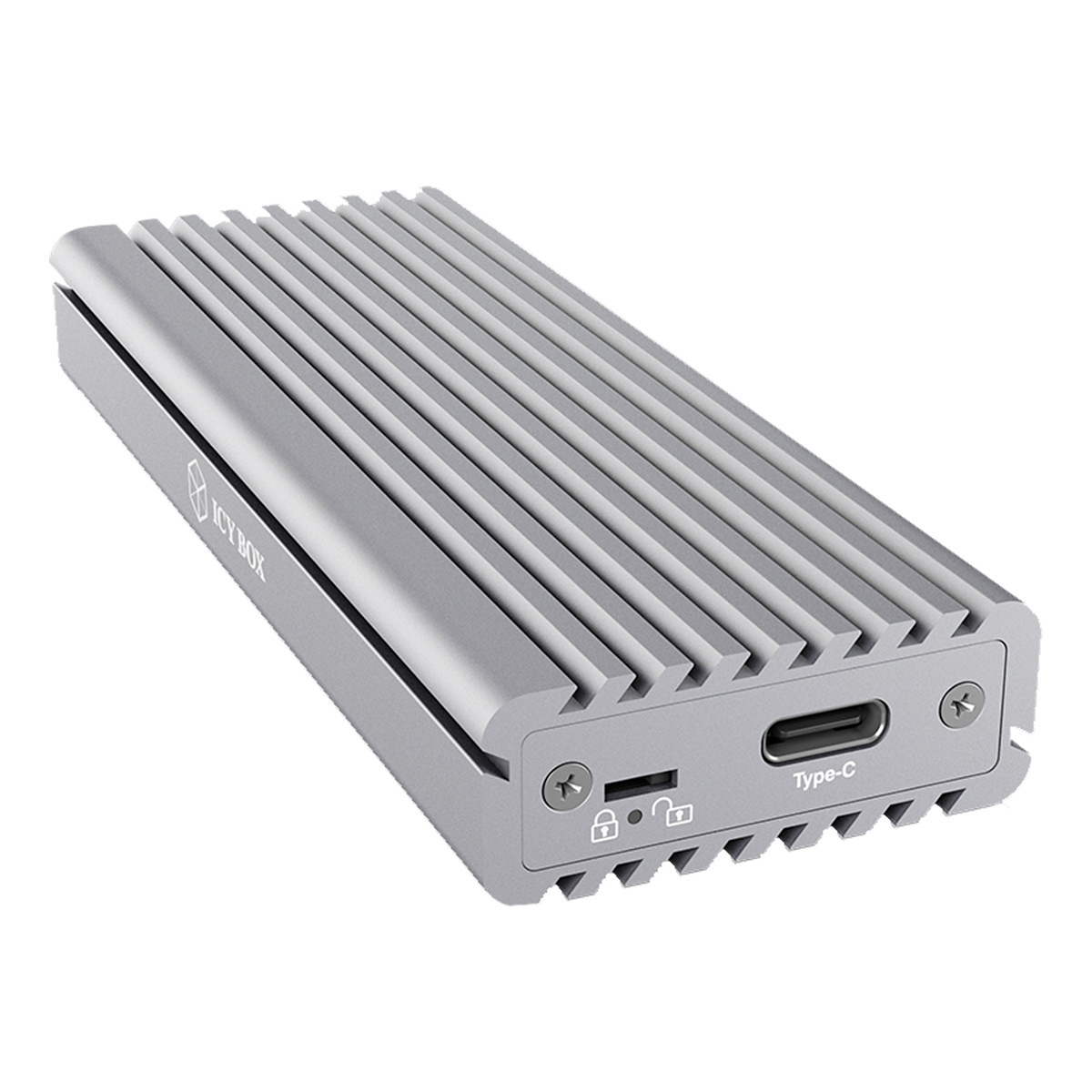 Icy Box Externt Type-C™ kabinett för M.2, NVMe SSD, silver