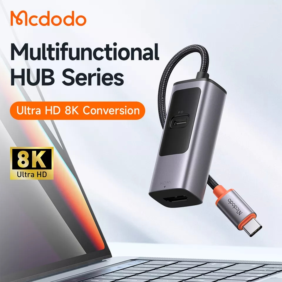 McDodo HU-113 USB-C till HDMI-adapter, 8K, PD, 100W