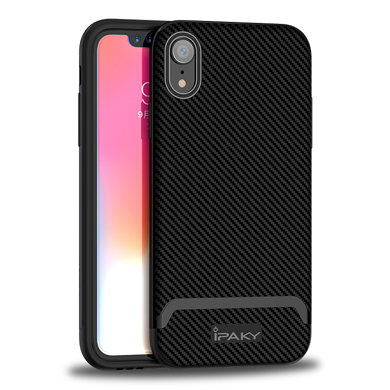 IPAKY Hybrid TPU-skal till iPhone XR, svart