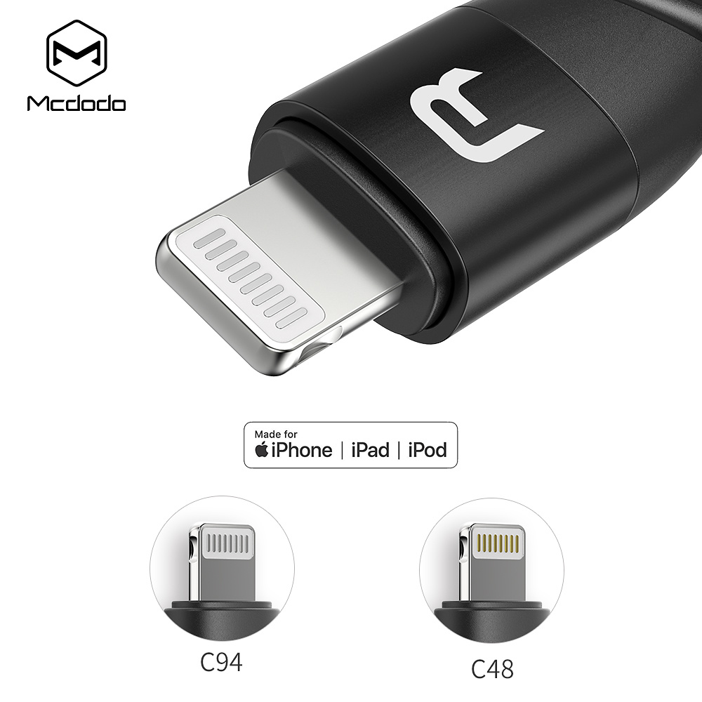 McDodo RCA-650 USB-C till Lightning, Auto Disconnect, MFI, 1.2m