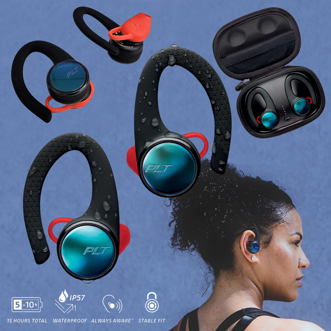 Plantronics BackBeat Fit 3100 trådlösa In Ear-hörlurar, svart