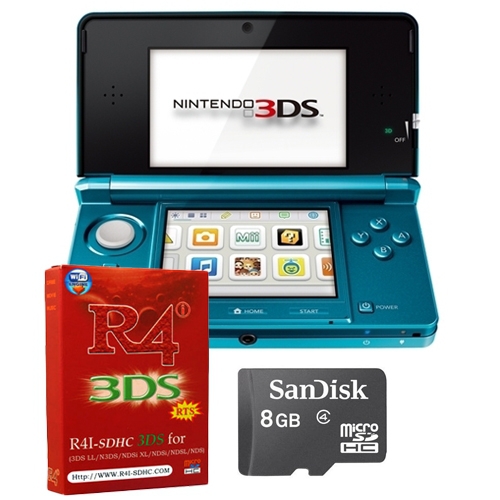 Nintendo 3DS + R4i 3DS + 8GB microSD