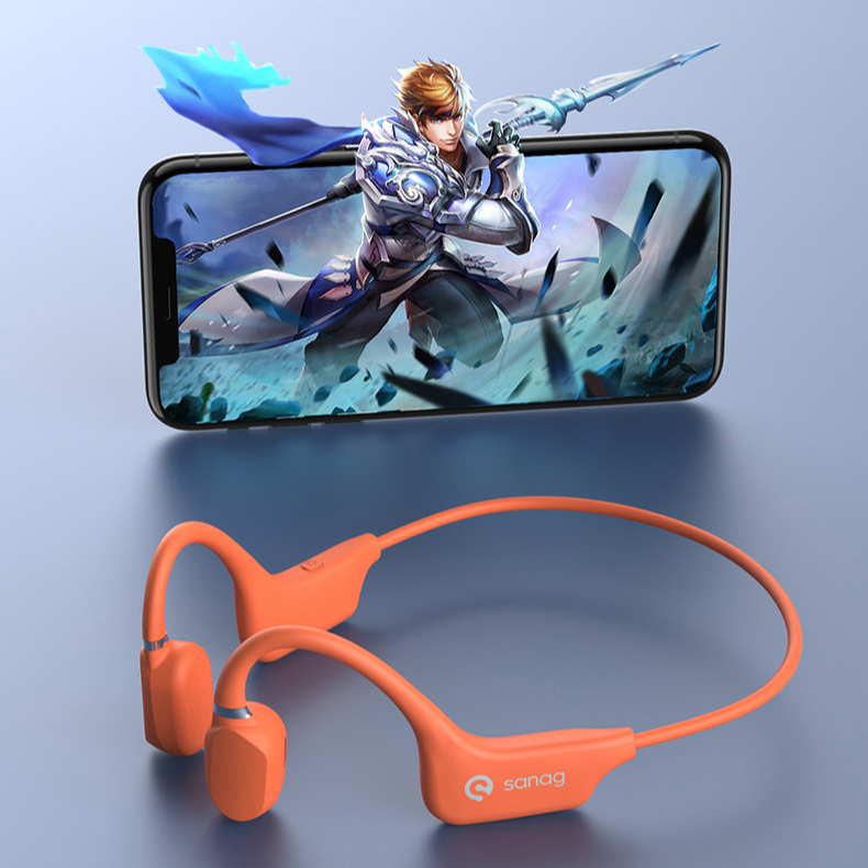 SANAG A5S Pro Trådlösa sporthörlurar, Air Conduction, orange