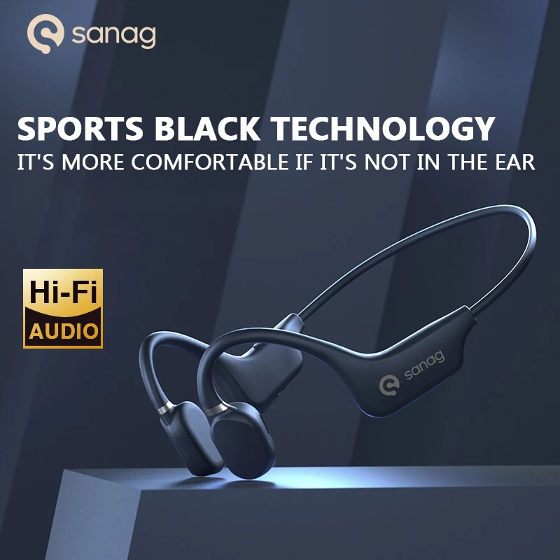 SANAG A5S Pro Trådlösa sporthörlurar, Air Conduction, demoex