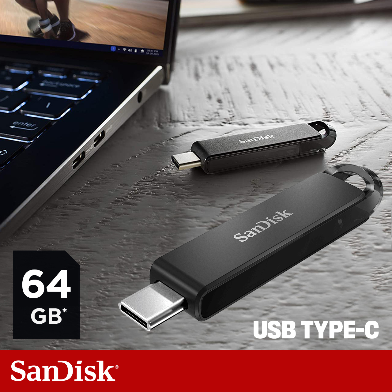 SanDisk Ultra USB-C 3.1 USB-minne, 64GB